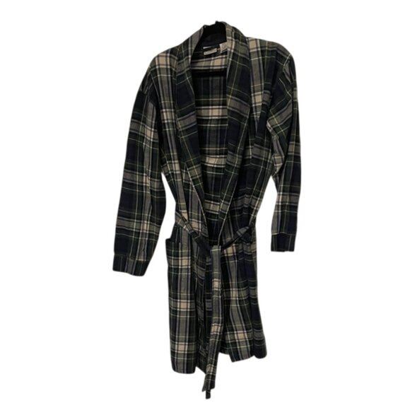 L.L. Bean | Other | Ll Bean Green Scotch Plaid Cotton Robe Mens Size ...
